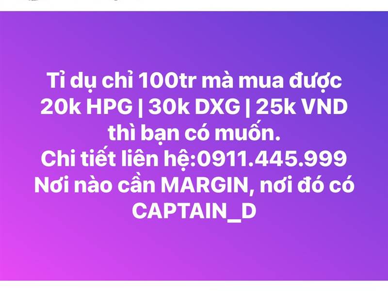 100tr mua được 20k HPG // 30k DXG // 25k VND thì q...