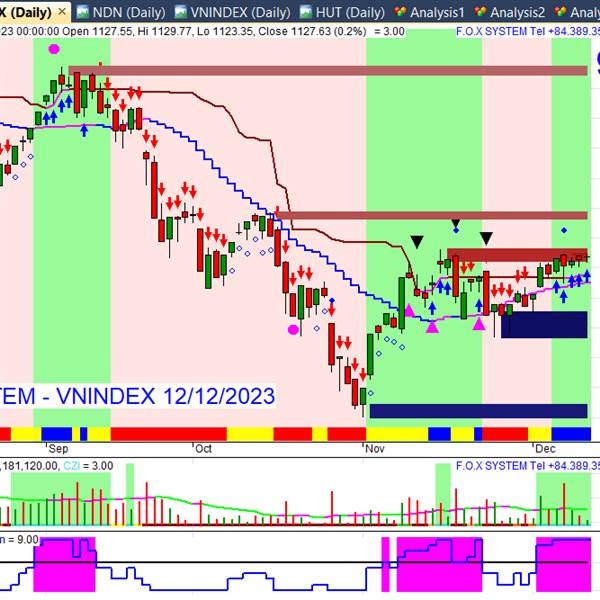 Vnindex cuối ngày 12/12/2023