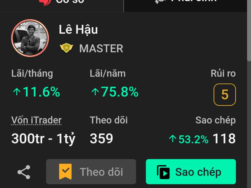 Series review itrader: Lê Hậu - TCBs - NAV 118 cop...