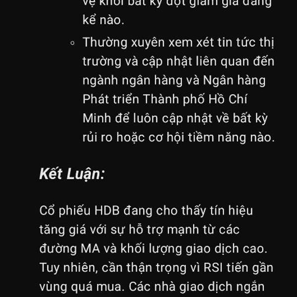 HDB - Ngân hàng TMCP Phát triển Thành phố Hồ Chí Minh