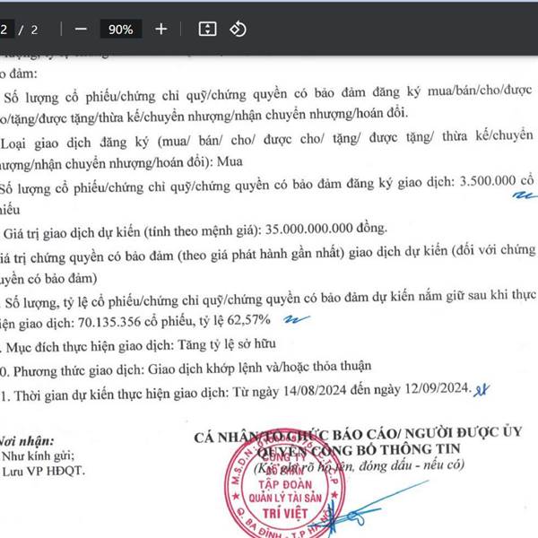 TVB - CTCP Chứng khoán Trí Việt