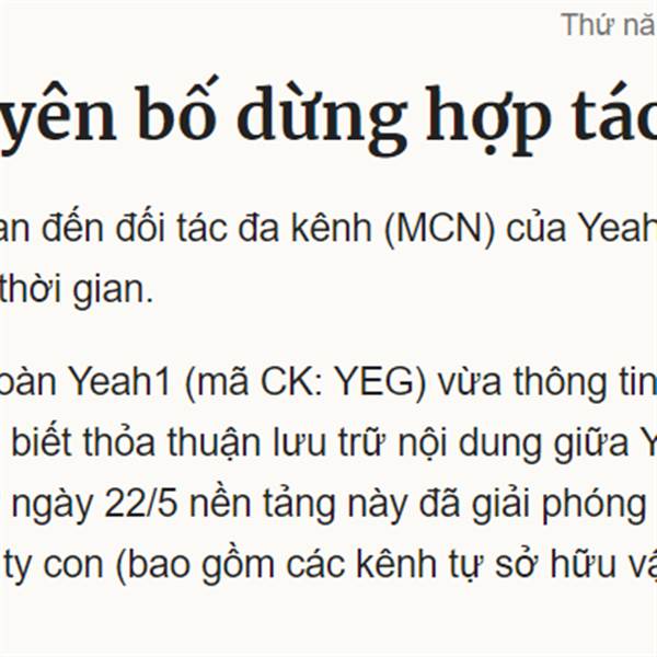 YEG - CTCP Tập đoàn Yeah1