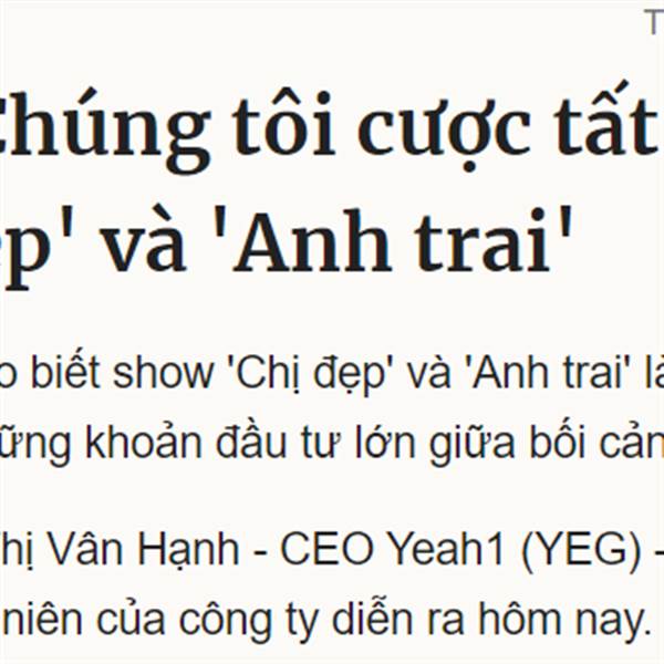 YEG - CTCP Tập đoàn Yeah1