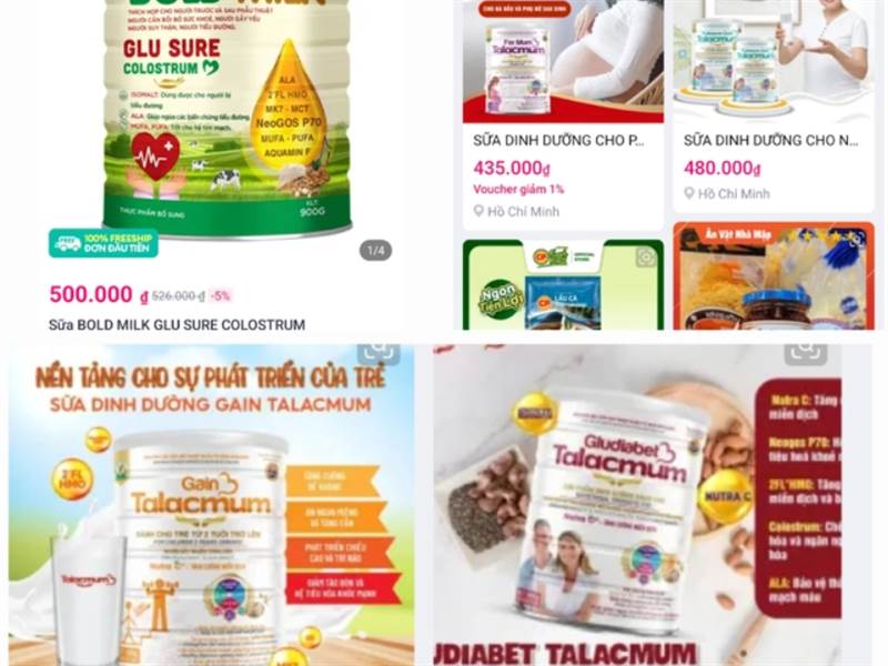 Sản phẩm sữa giả của Rance Pharma và Hacofood Group vẫn bán trên sàn ...