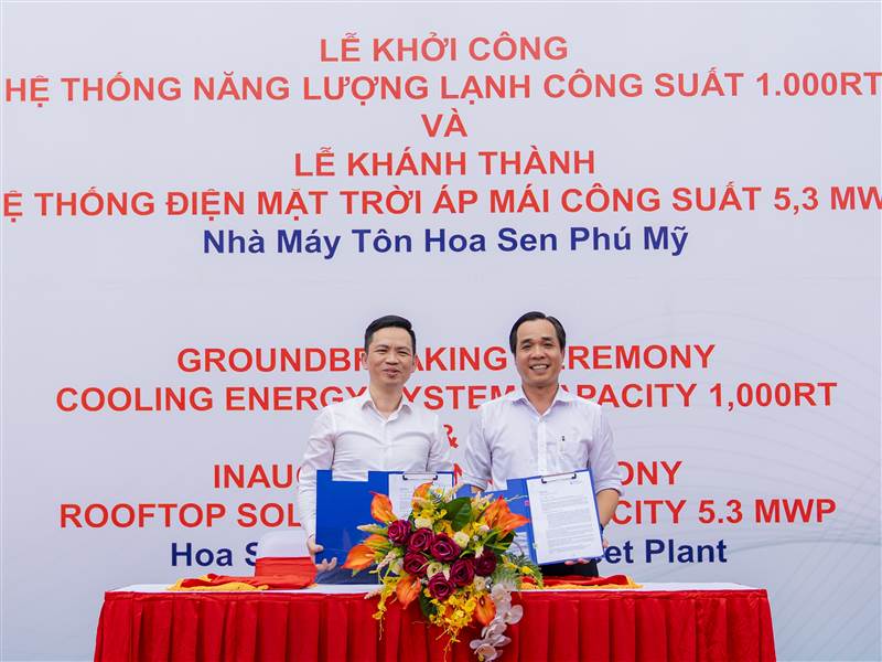 Tập đoàn Hoa Sen hợp tác với SP Group trong dự án năng lượng sạch giúp ...