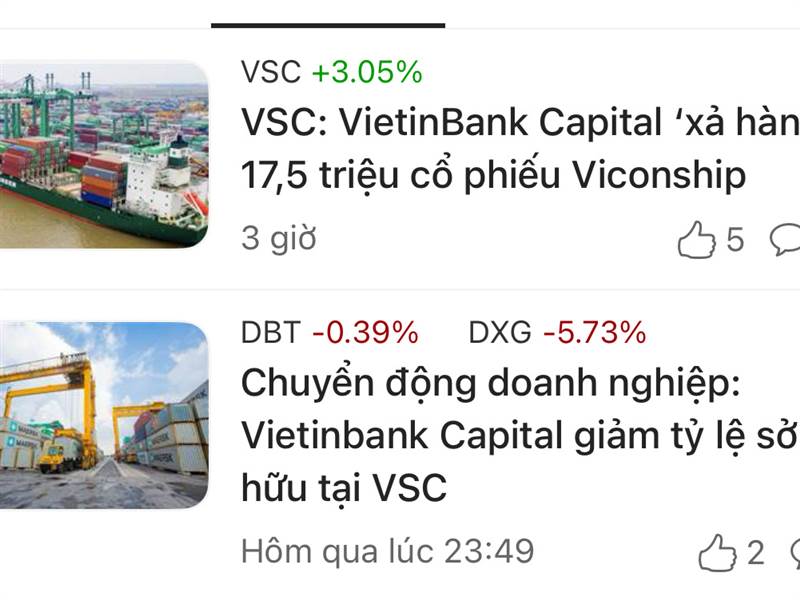 đội TM chốt lời VSC