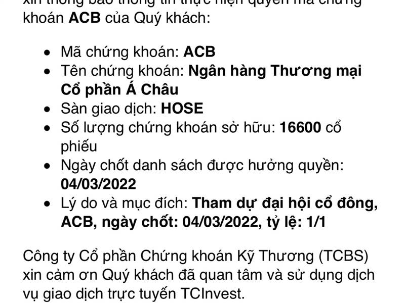 Mới nhận được email của Cty chứng khoán. Như này ...